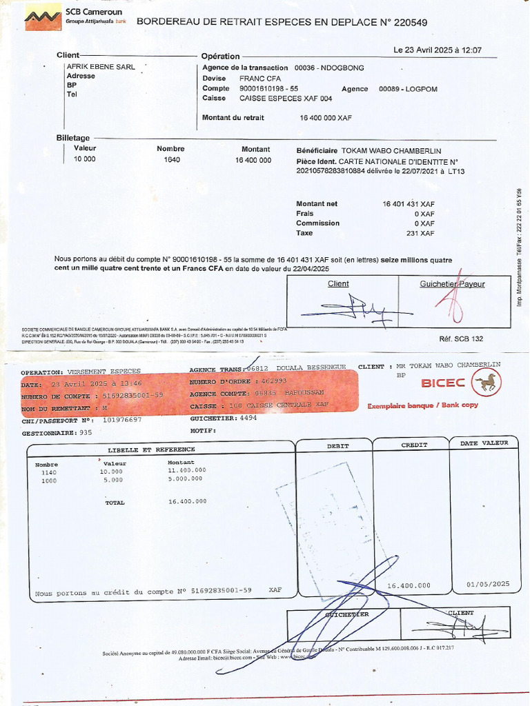 Justificatif Banque | PDF