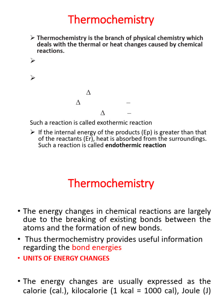 Understanding Thermochemistry Basics | PDF | Scientific Phenomena ...