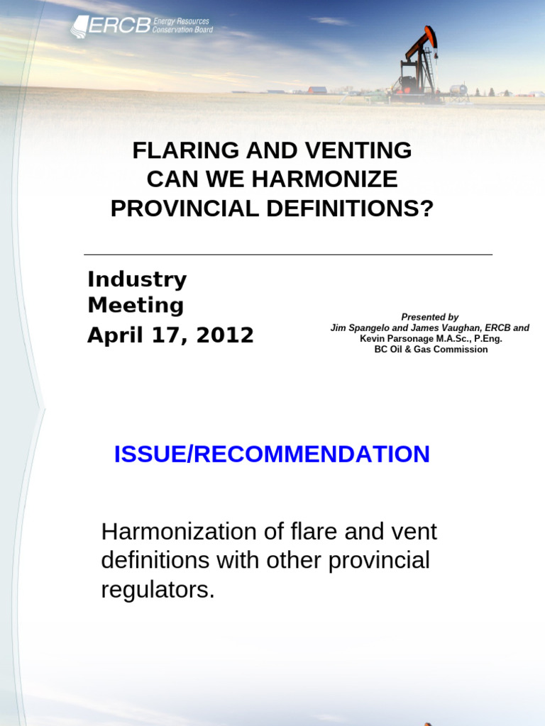 Harmonizing Flaring and Venting Definitions | PDF | Incineration ...