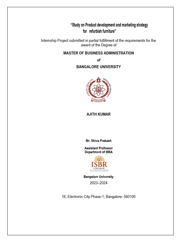 Ajith Kumar P03EV22M015088 | PDF | Retail | Supply Chain