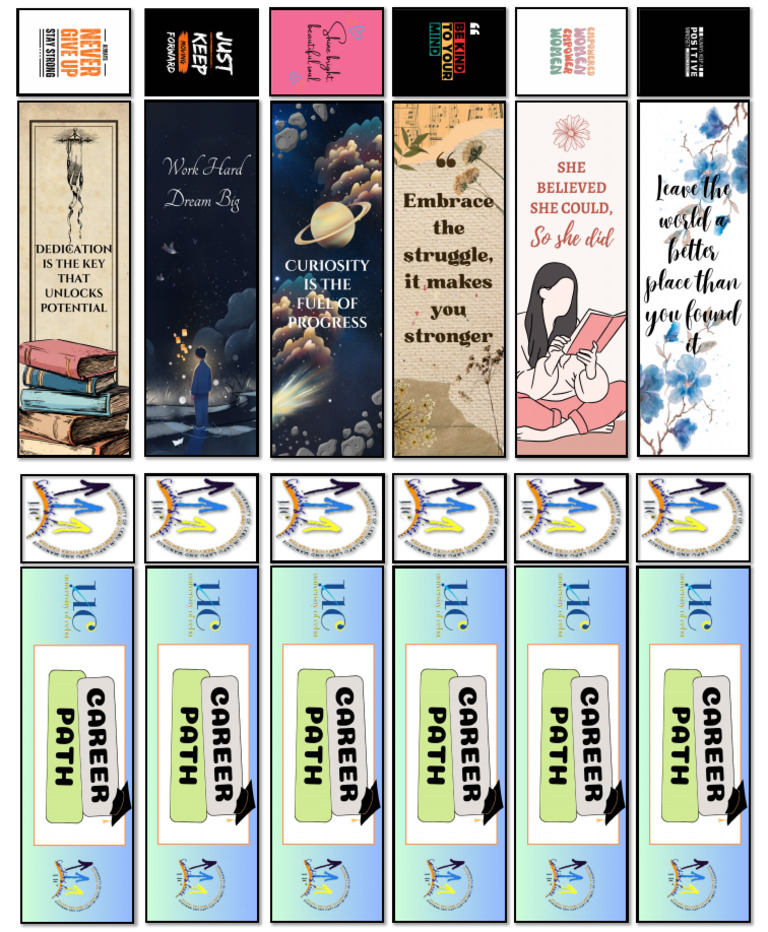 Career Path Bookmark and keychain | PDF