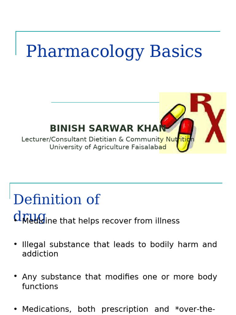 2.Pharmacology Basics | PDF | Drugs | Pharmaceutical Sciences