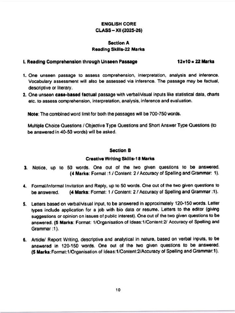 English Core 301 Syllabus | PDF