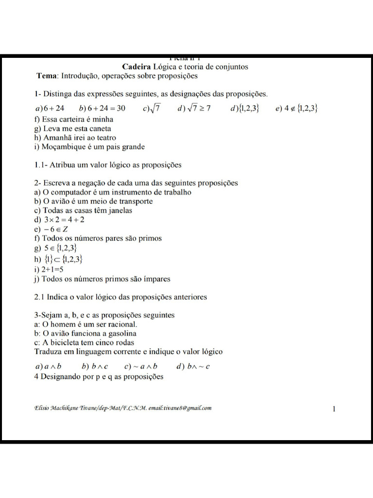 Logica Matemática | PDF