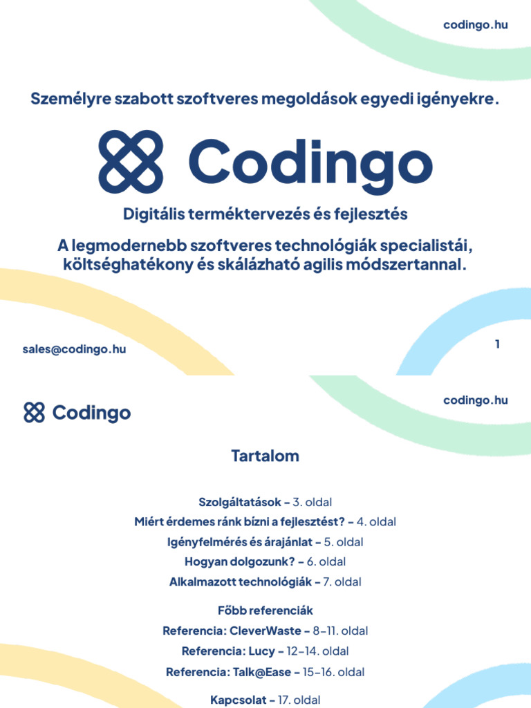 Codingo Kft. - Bemutatkozó - Mobil Alkalmazás, Web, Egyedi Szoftverfejlesztés Agilis ...