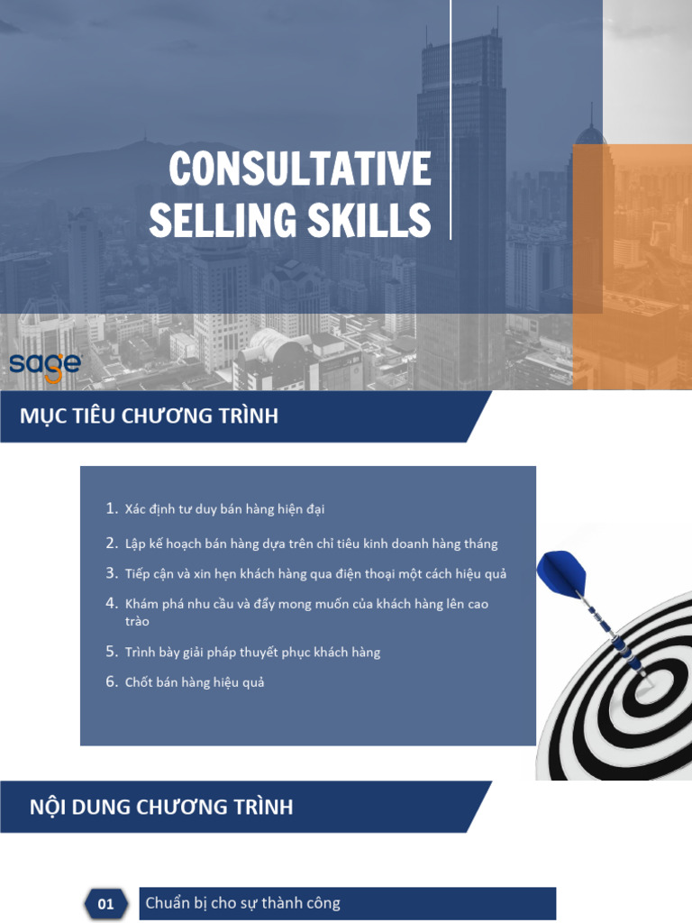 Sage - Slide Consultative Selling Skills-Buoi 1234 | PDF