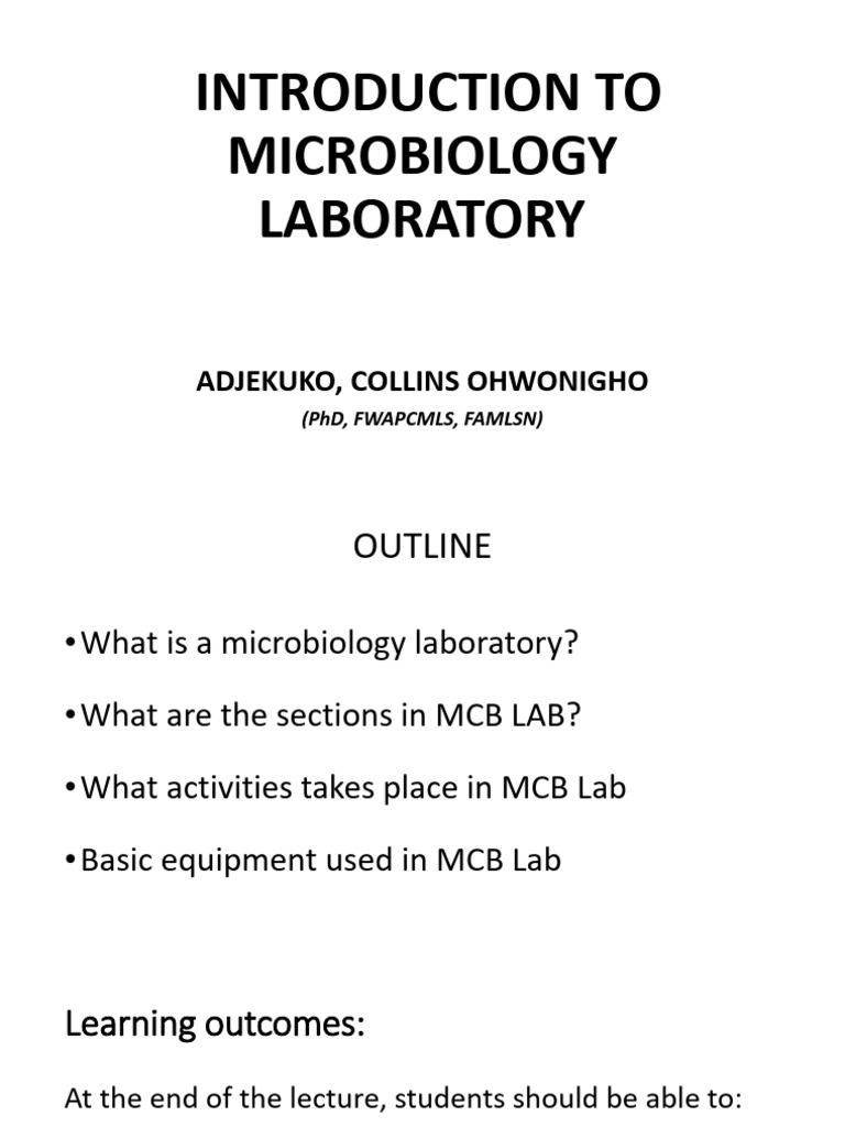 Introduction To Microbiology Laboratory Pp-1 | PDF | Microbiology ...