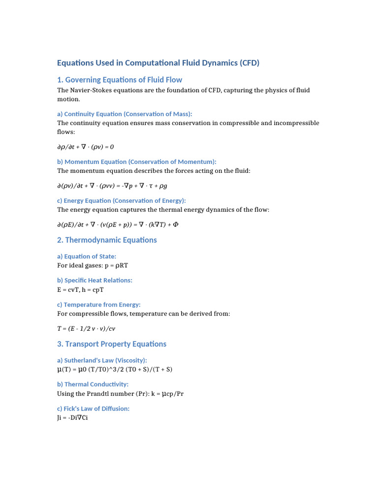 CFD_Equations | PDF