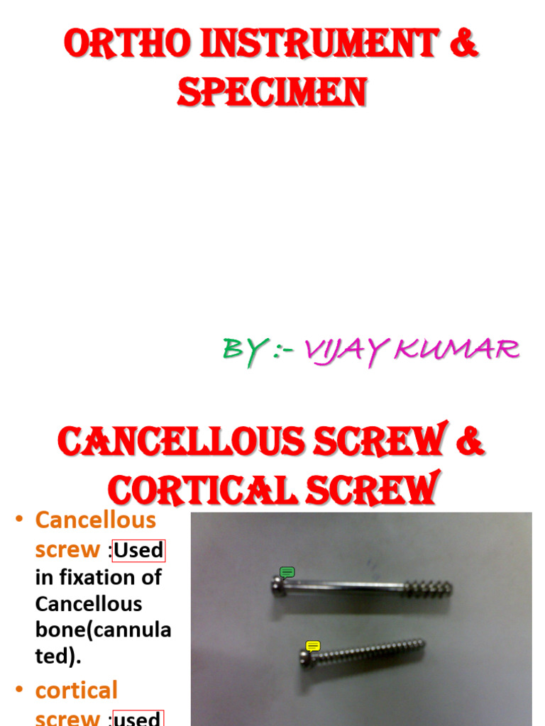Ortho Instrument & Specimen | PDF | Bone | Musculoskeletal System