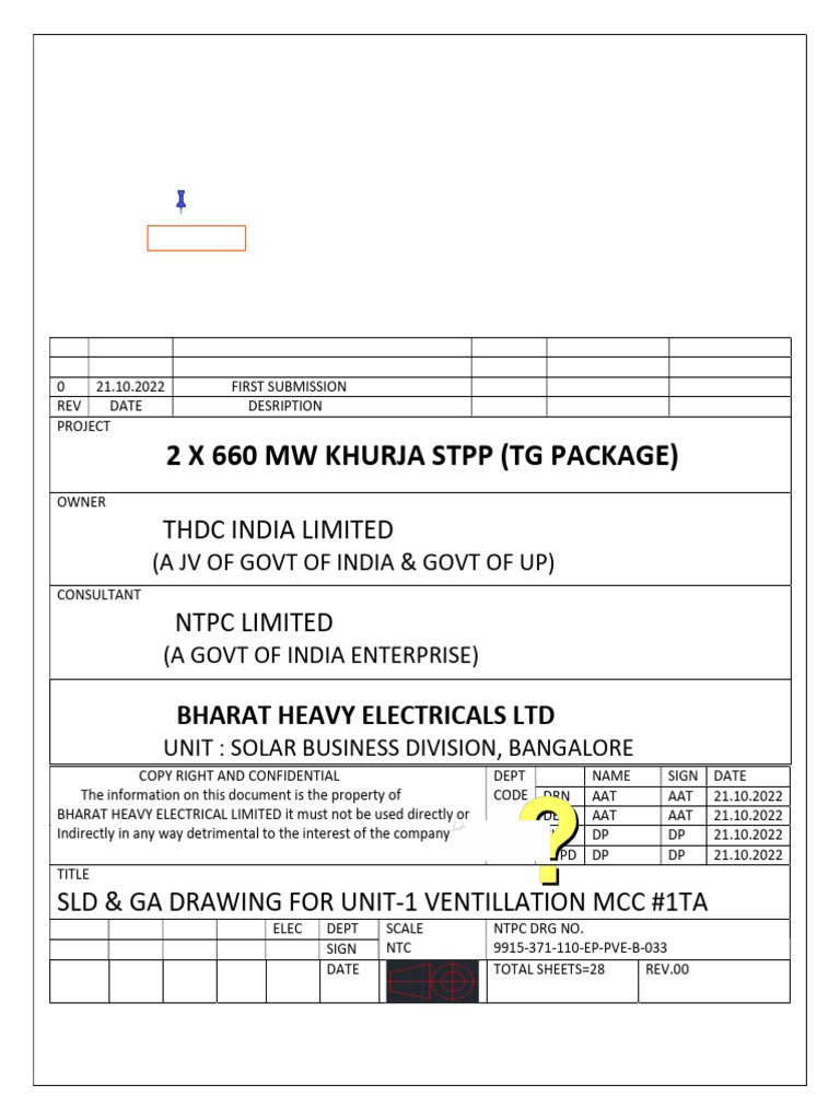 SLD & GA DRAWING FOR UNIT-1 VENTILLATION MCC #1TA | PDF | Electricity ...