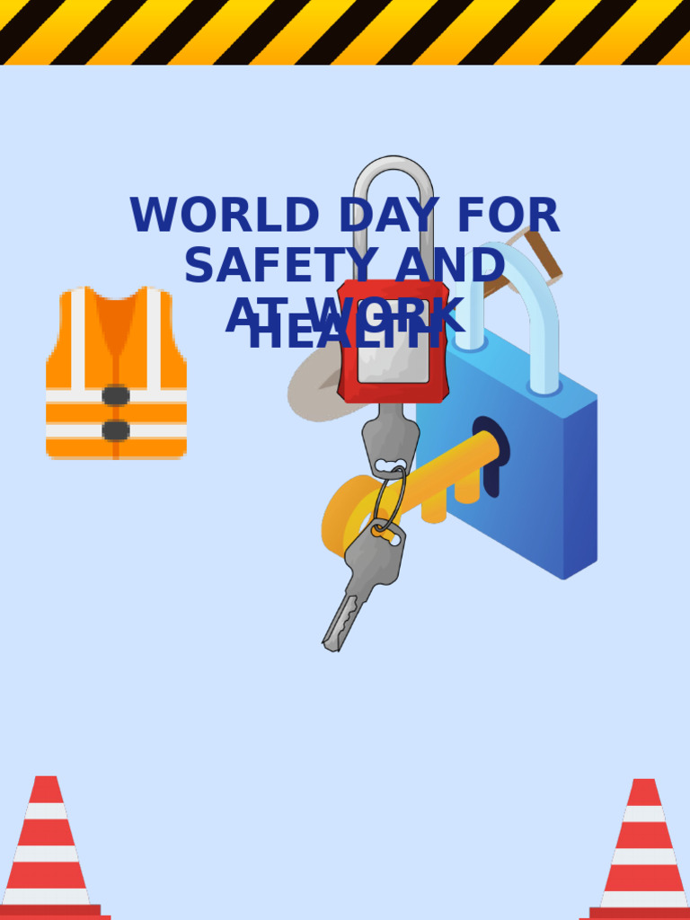 Blue Yellow Modern World Day For Safety and Health at Work (Flyer) | PDF