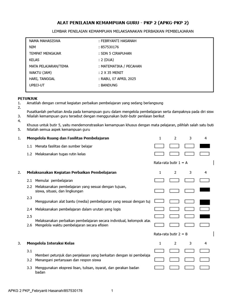APKG 2 PKP - Febryanti Hasanah - 857530176 | PDF
