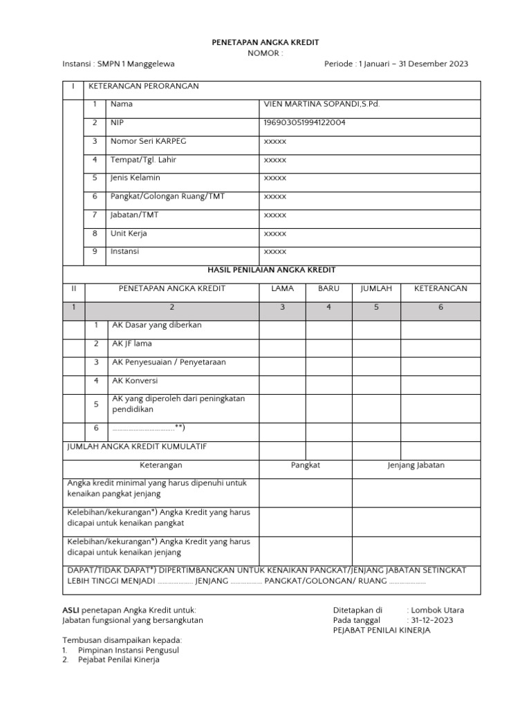 Form PAK Konversi | PDF