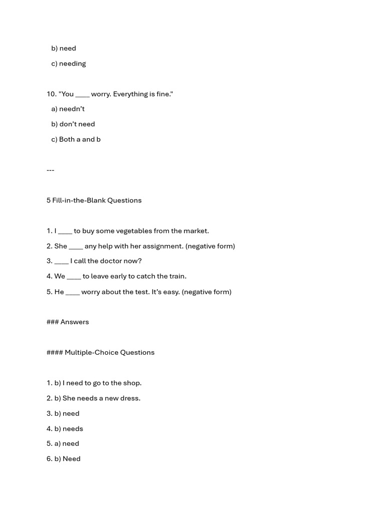 The Use of Need 3 | PDF