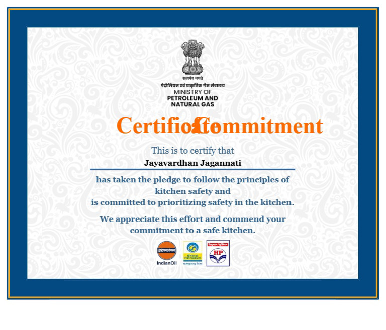 Safety pledge Certificate | PDF