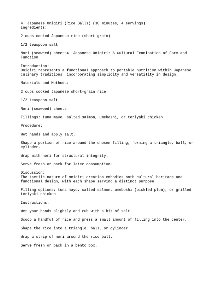 Japanese Onigiri (Rice Balls) (3 | PDF