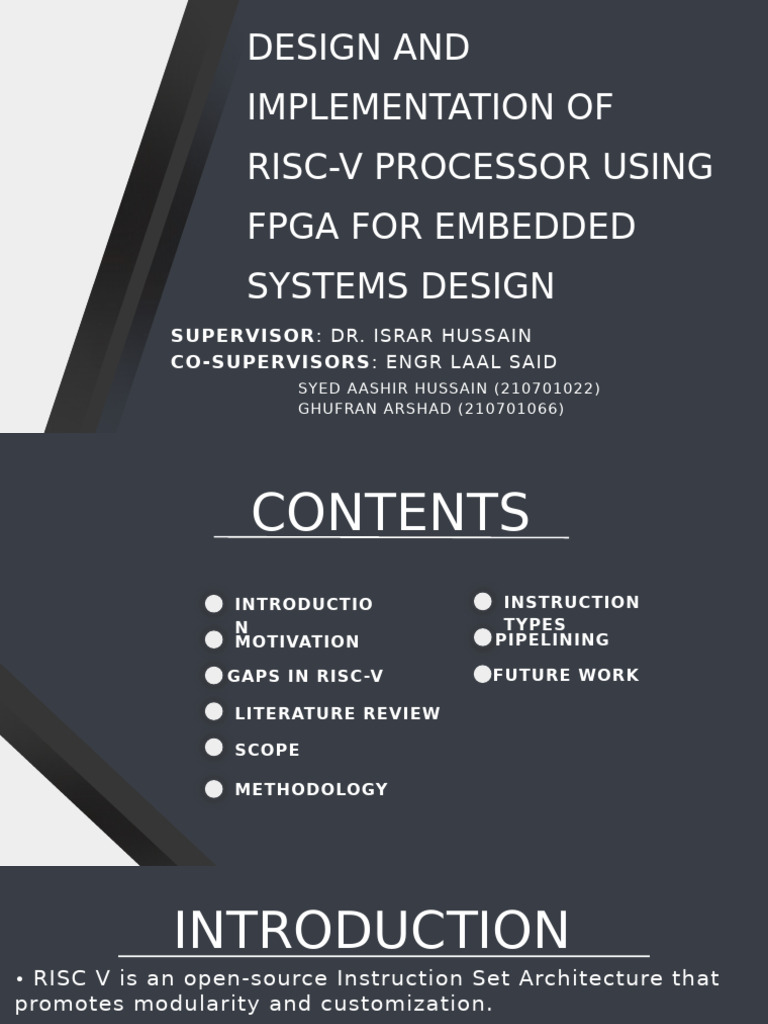 Design and Implementation of RISC-V Architechture Using FPGA | PDF | Central Processing Unit ...