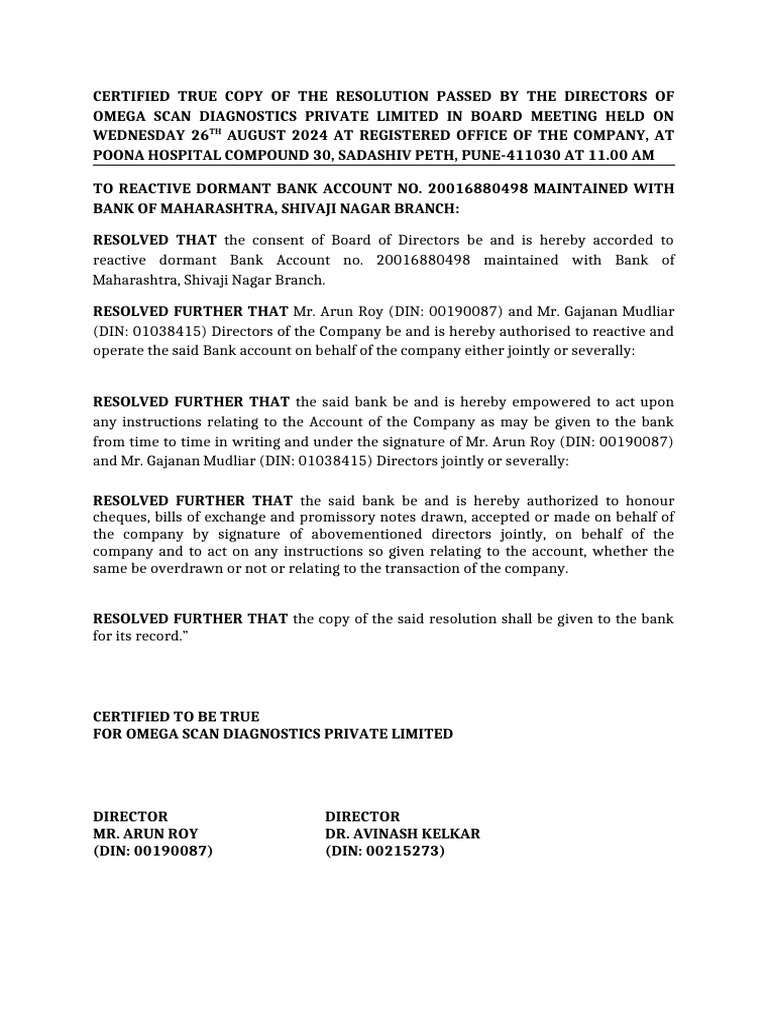 BR - Reactivation of Bank Account | PDF