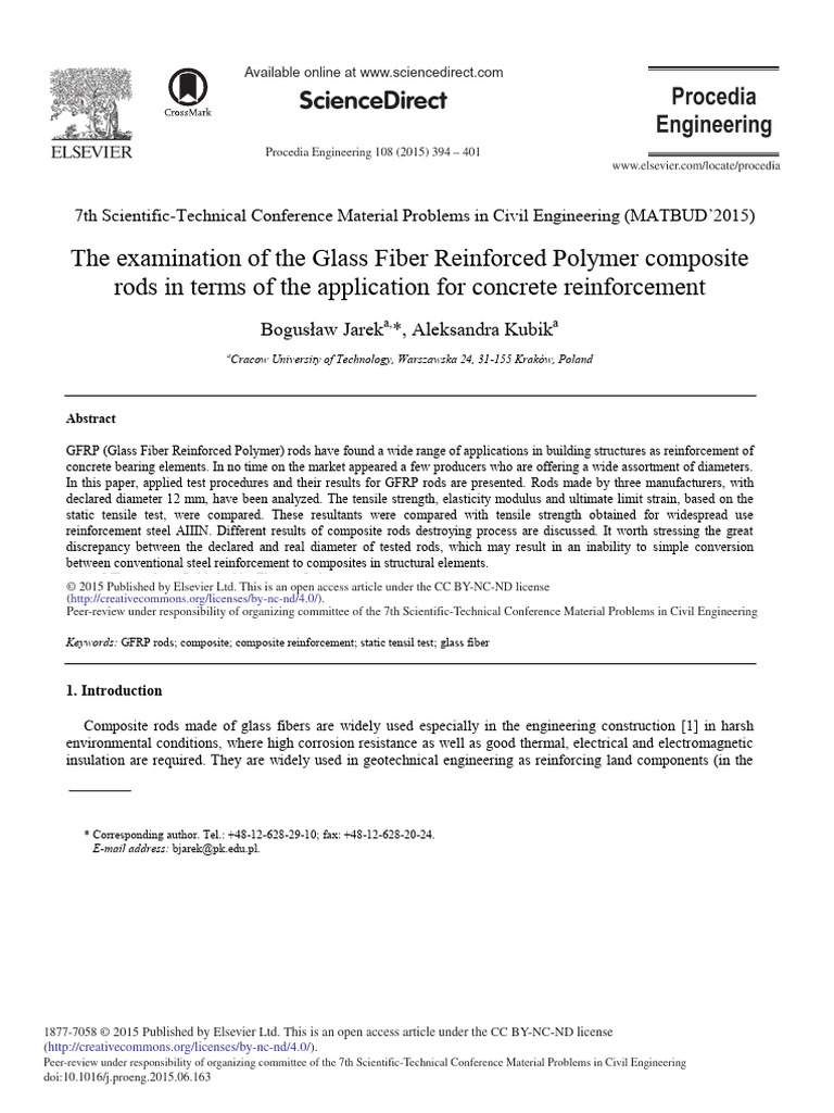 The Examination of The Glass Fiber Reinforced Polymer Composi - 2015 ...