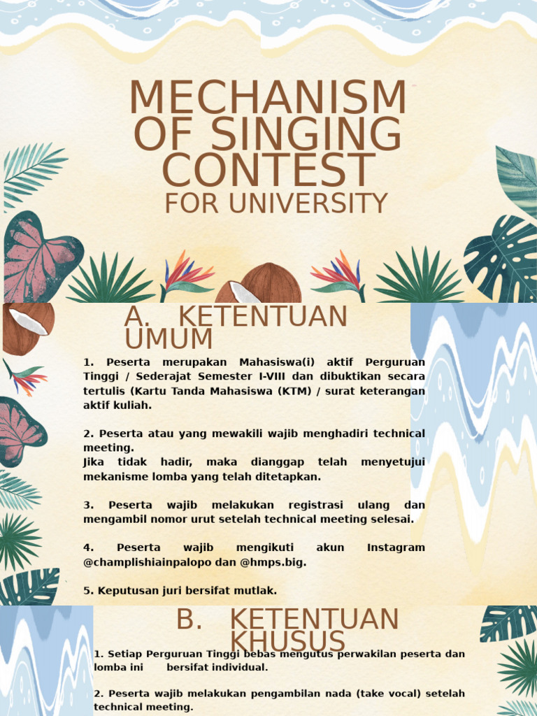 Singing Contest Univ | PDF