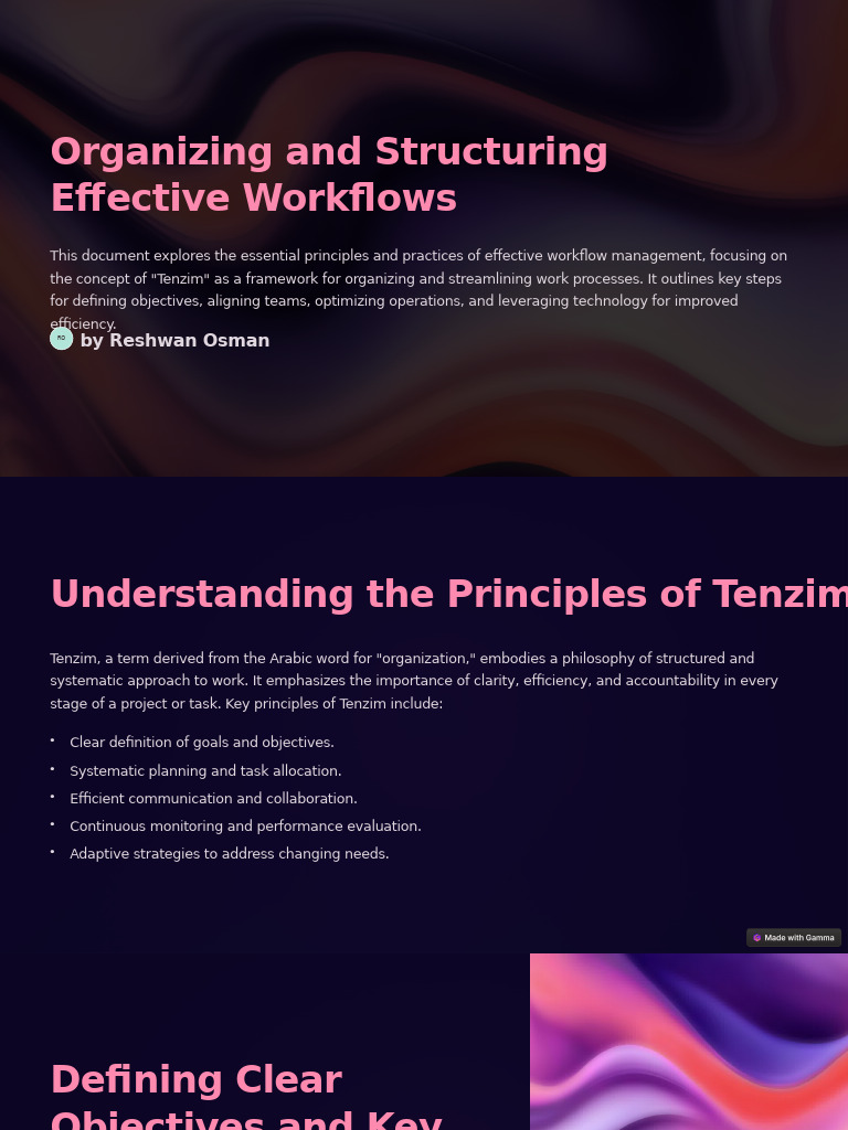 Organizing and Structuring Effective Workflows | PDF | Project ...