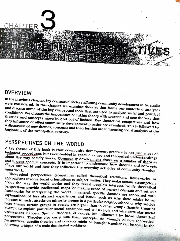 Theoretical Perspectives in Community Development | PDF | Theory ...