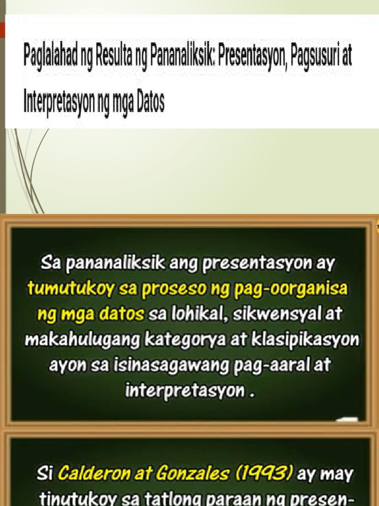Presentasyon NG Mga Datos | PDF