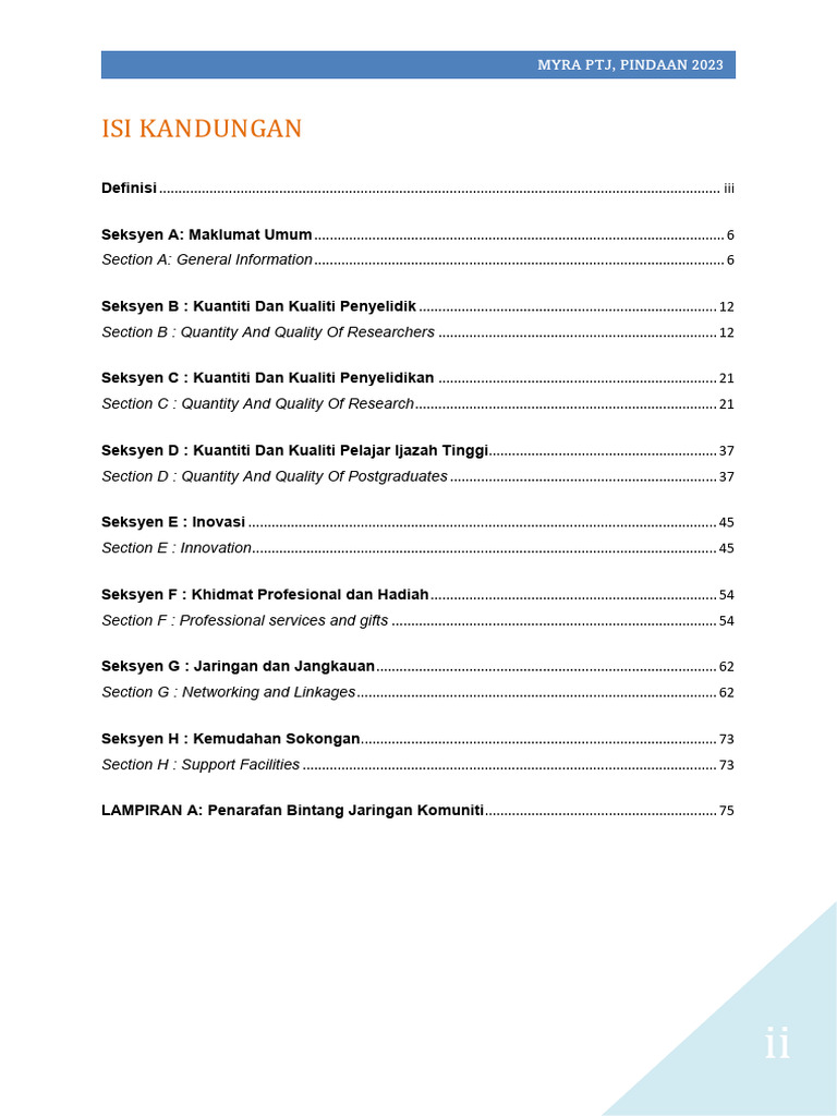 USM - Glosari MyRA PTJ - Pindaan 2023 - V1.0-2-5 | PDF