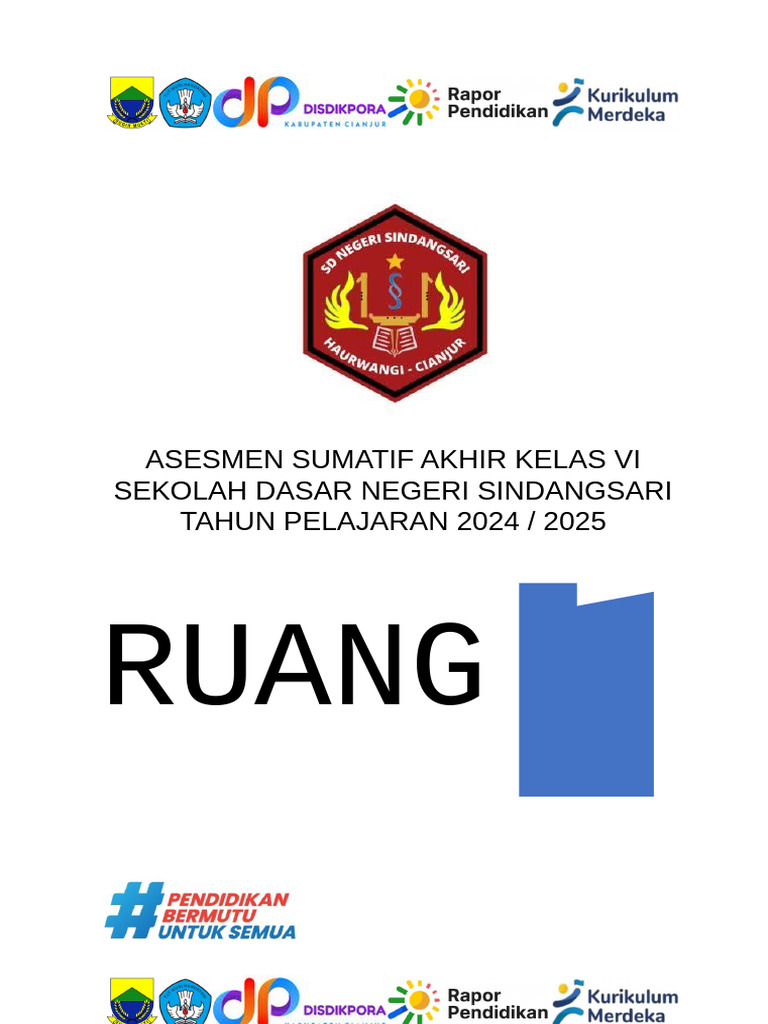 Label Ruang Ujian Sekolah 2025 | PDF
