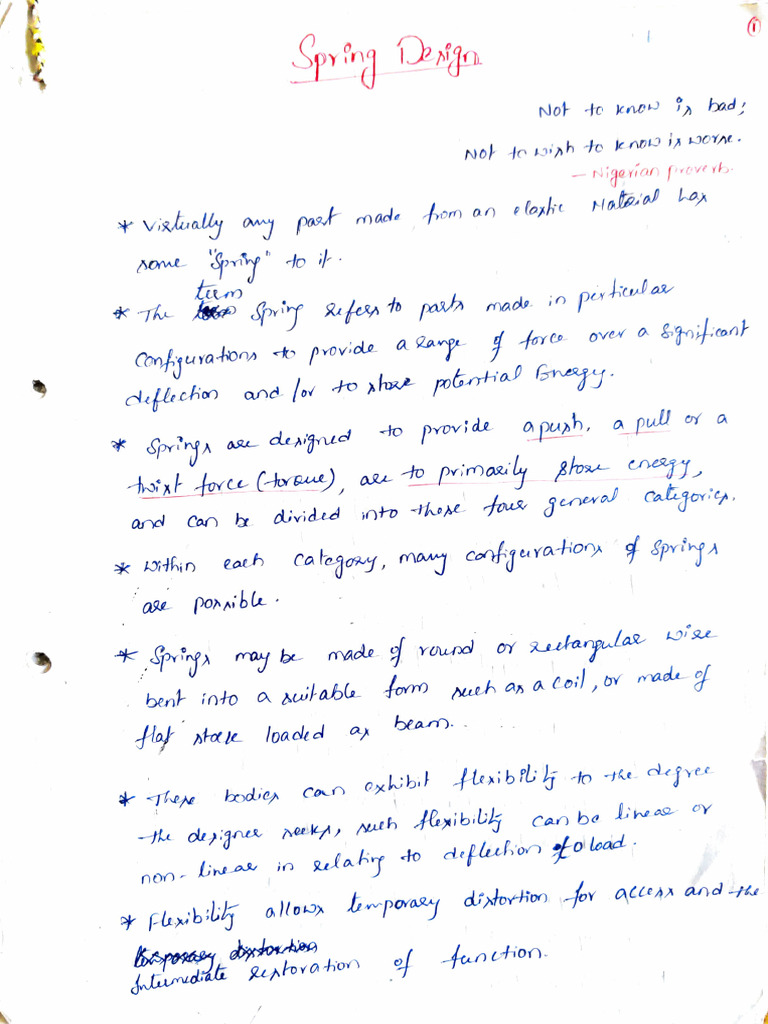 Springs Notes | PDF
