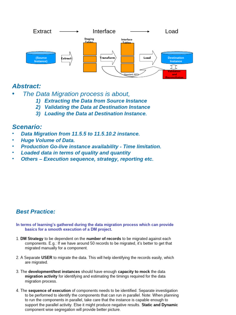 DATA MIGRATION - Learnings | PDF | Data | Interface (Computing)