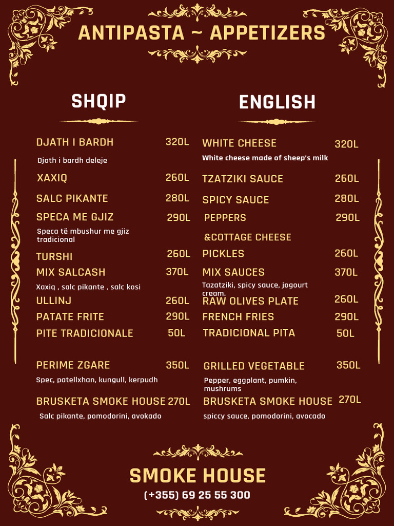 Black Vintage Style Cocktail Menu | PDF | Salad | Sausage