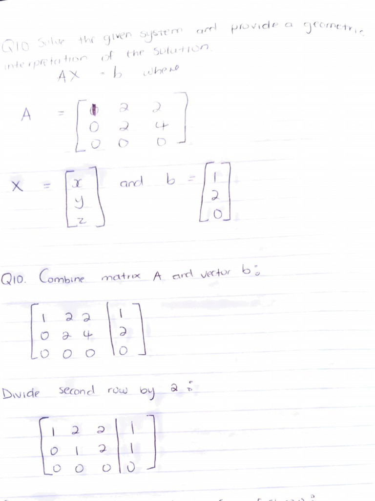 MAT1503 Question 10 | PDF