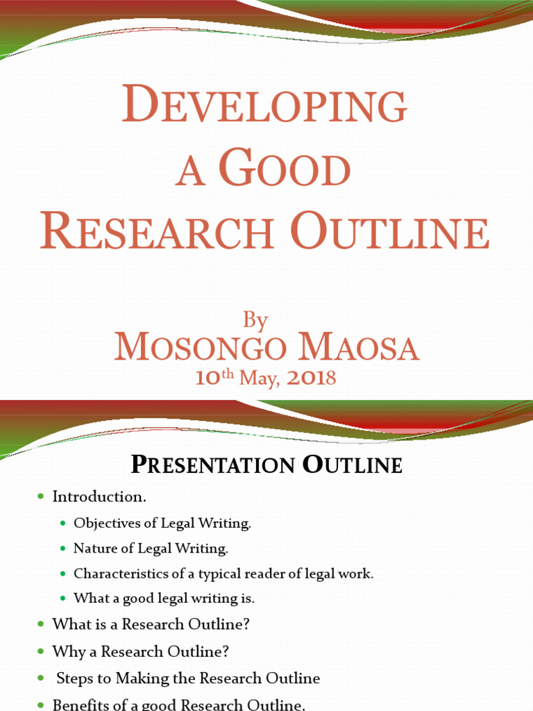 Developing a Good Research Outline[1] | PDF | Writing