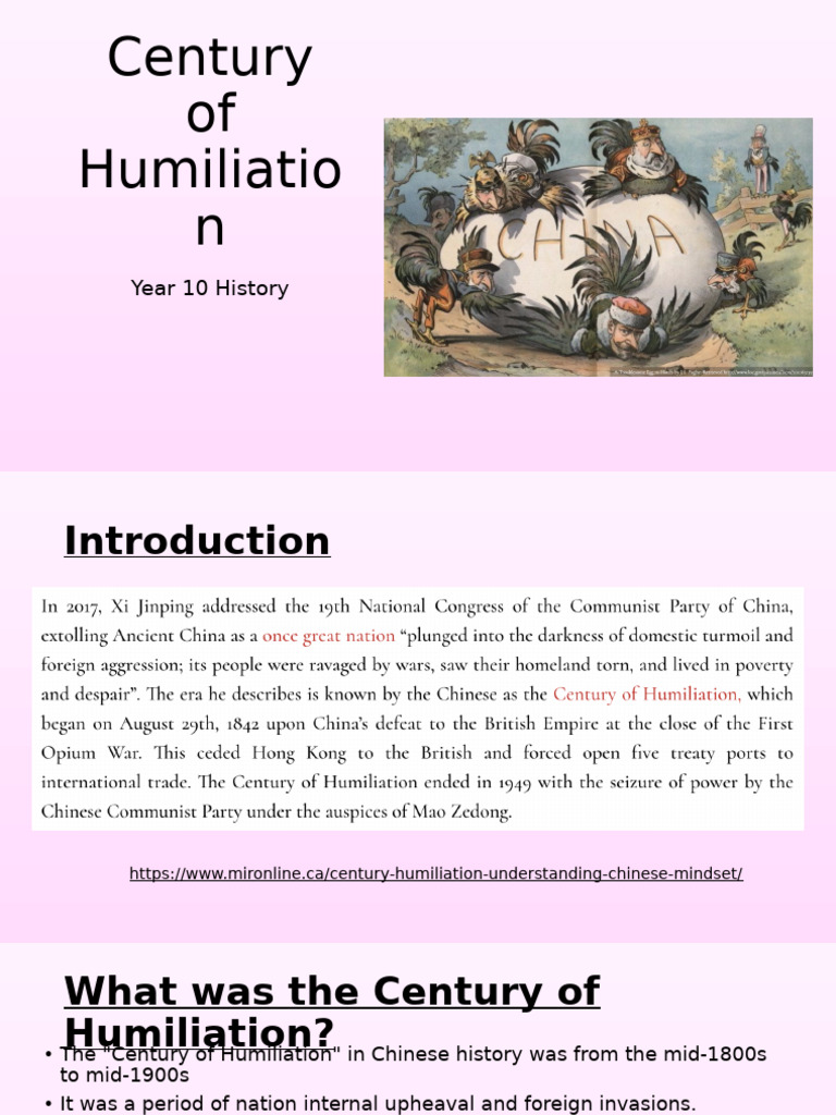 Century of Humiliation Student Research Task | PDF
