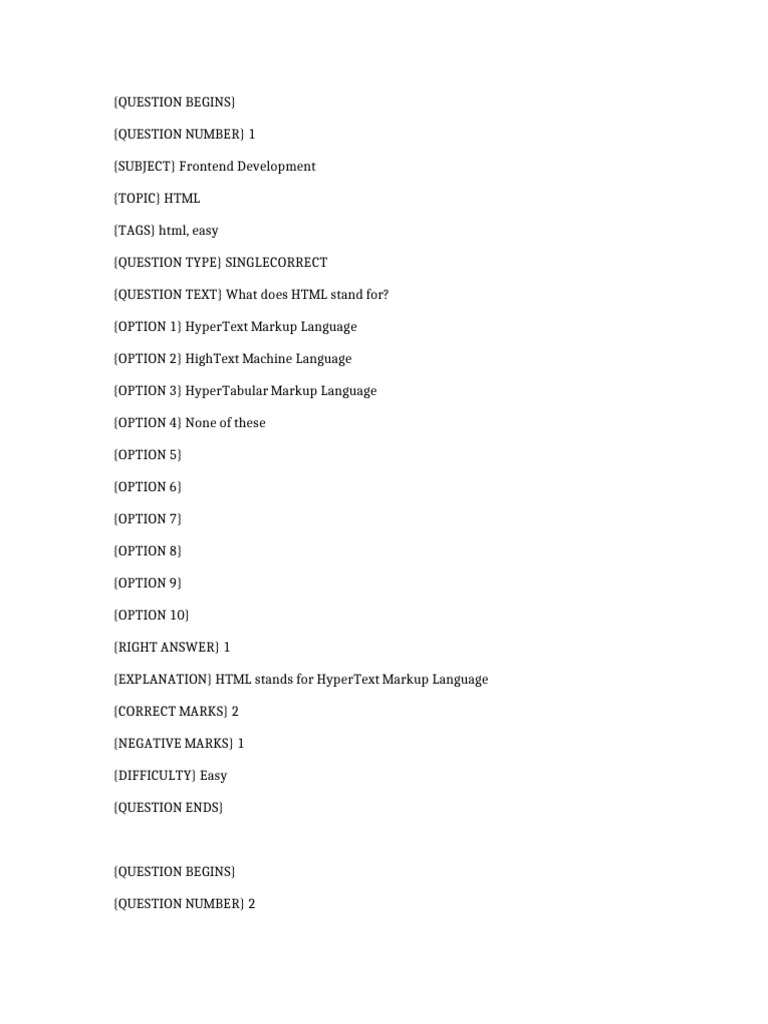 frontend_dev_quiz_questions | PDF | Html | Html Element