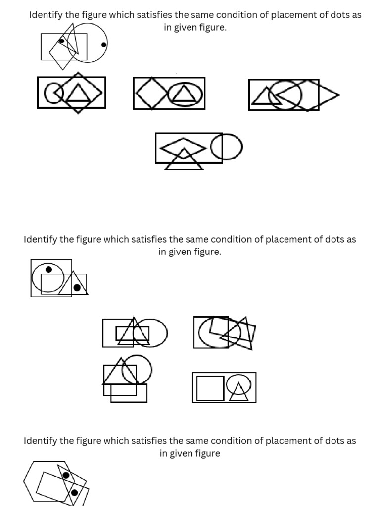 Identify the figure which satisfies the same condition of placement of ...