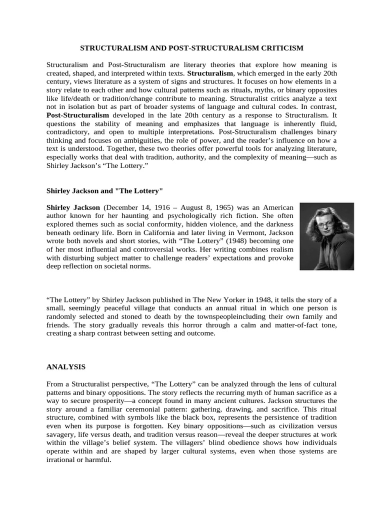 Structuralism Ang Post-Structuralism Criticism-Analysis | PDF | Liberal Arts Education