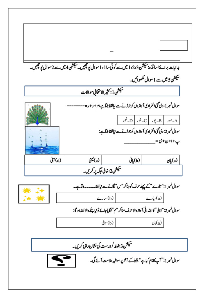 Urdu G2 Paper | PDF