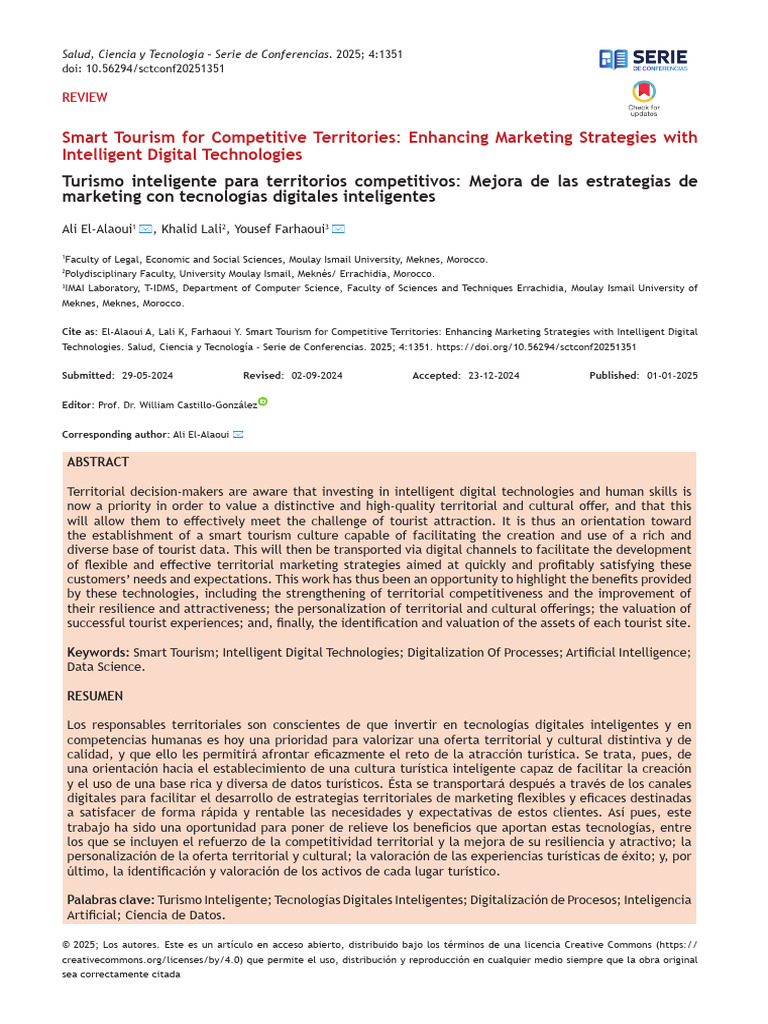 Smart Tourism For Competitive Territories | PDF | Marketing Strategy ...