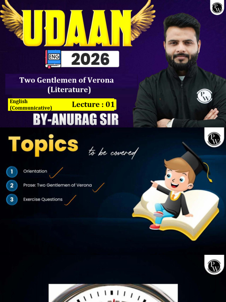 Literature 01 - Class Notes - Udaan 2026 | PDF