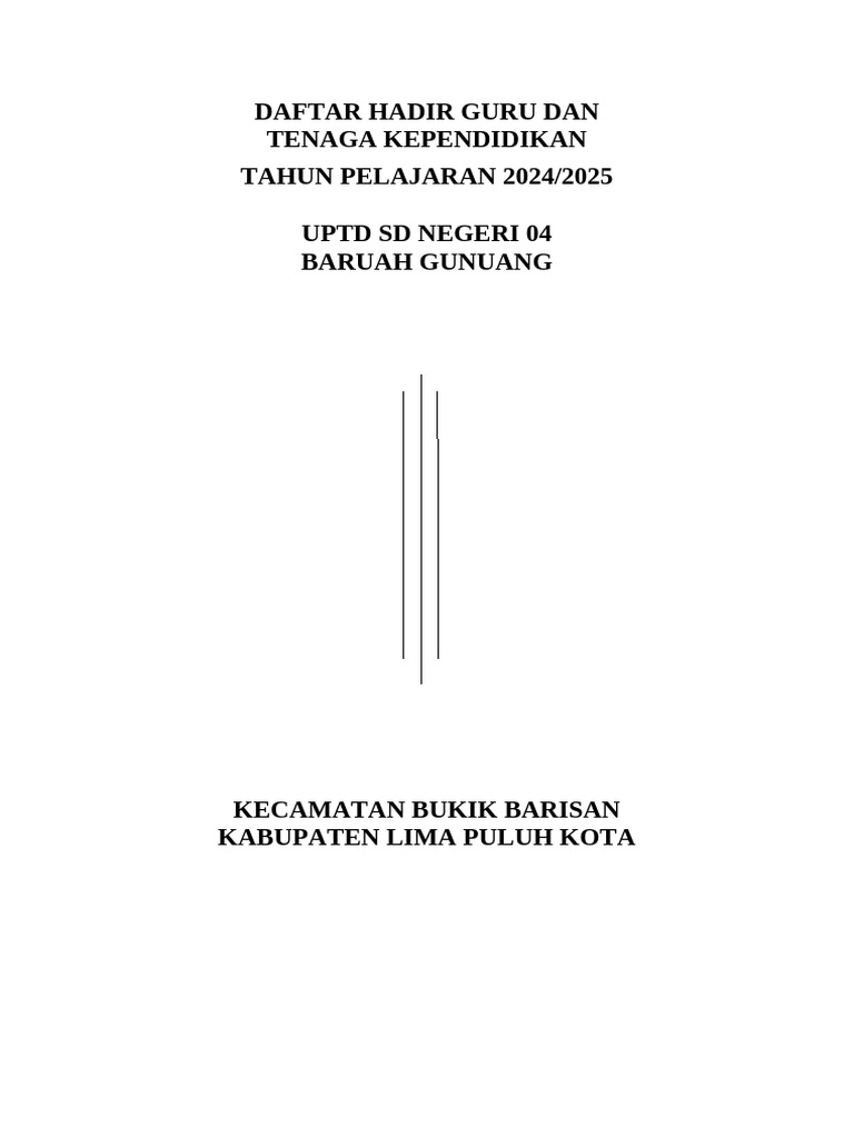 Cover Daftar Hadir | PDF