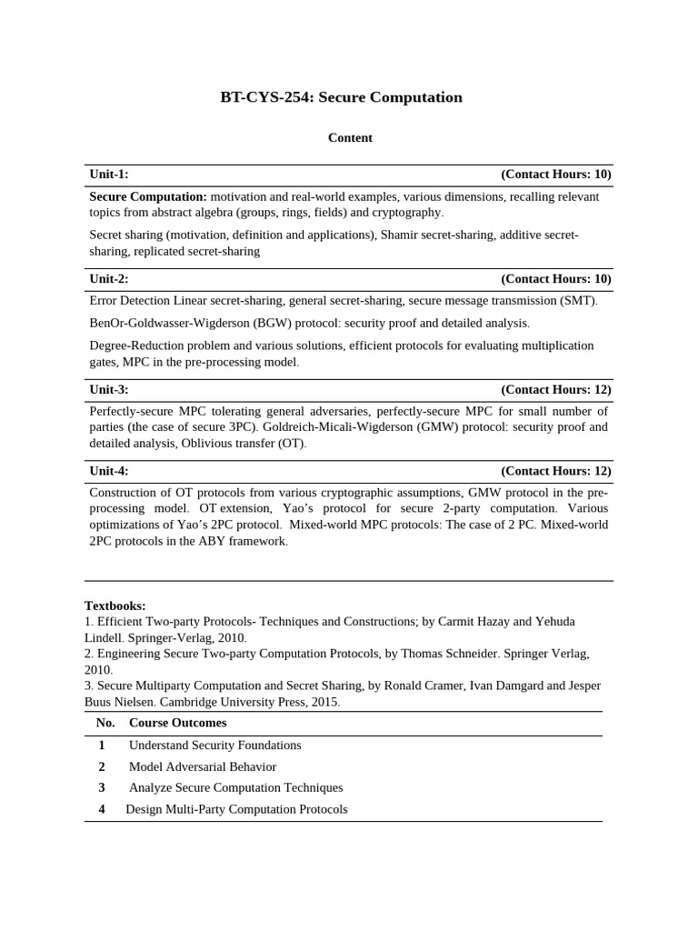 Secure Computation | PDF