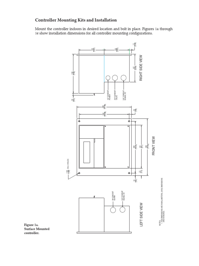 5000 Controller Mounting Options With Dims | PDF | Manufactured Goods ...