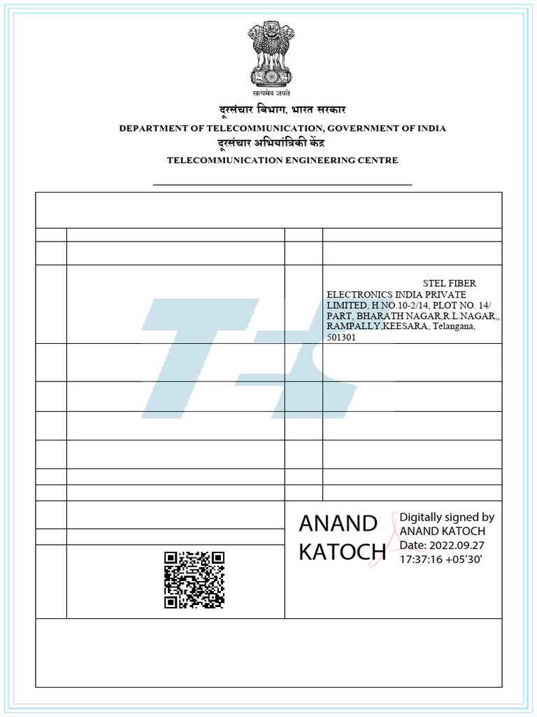 Stel Fiber Mtcte Certificate | PDF | Computer Hardware | Computer ...