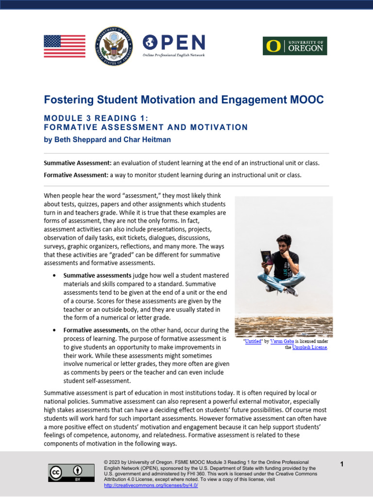FSME MOOC Module 3 Reading 1 | PDF | Educational Assessment | Teachers