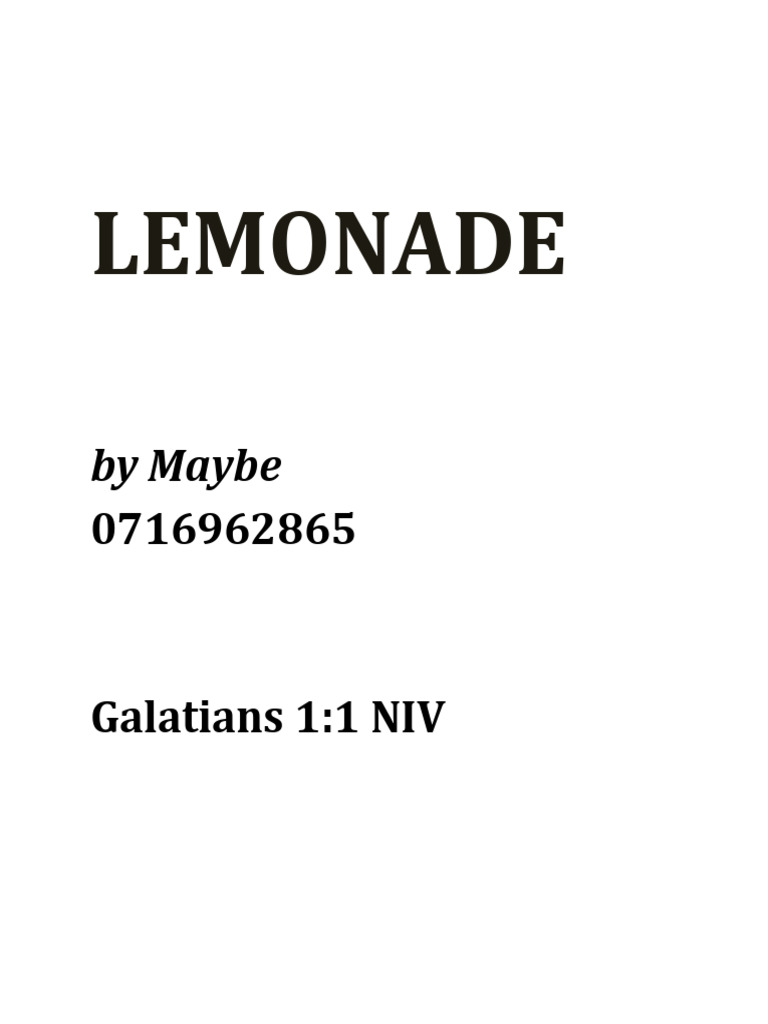 Lemonade (1) 1 | PDF