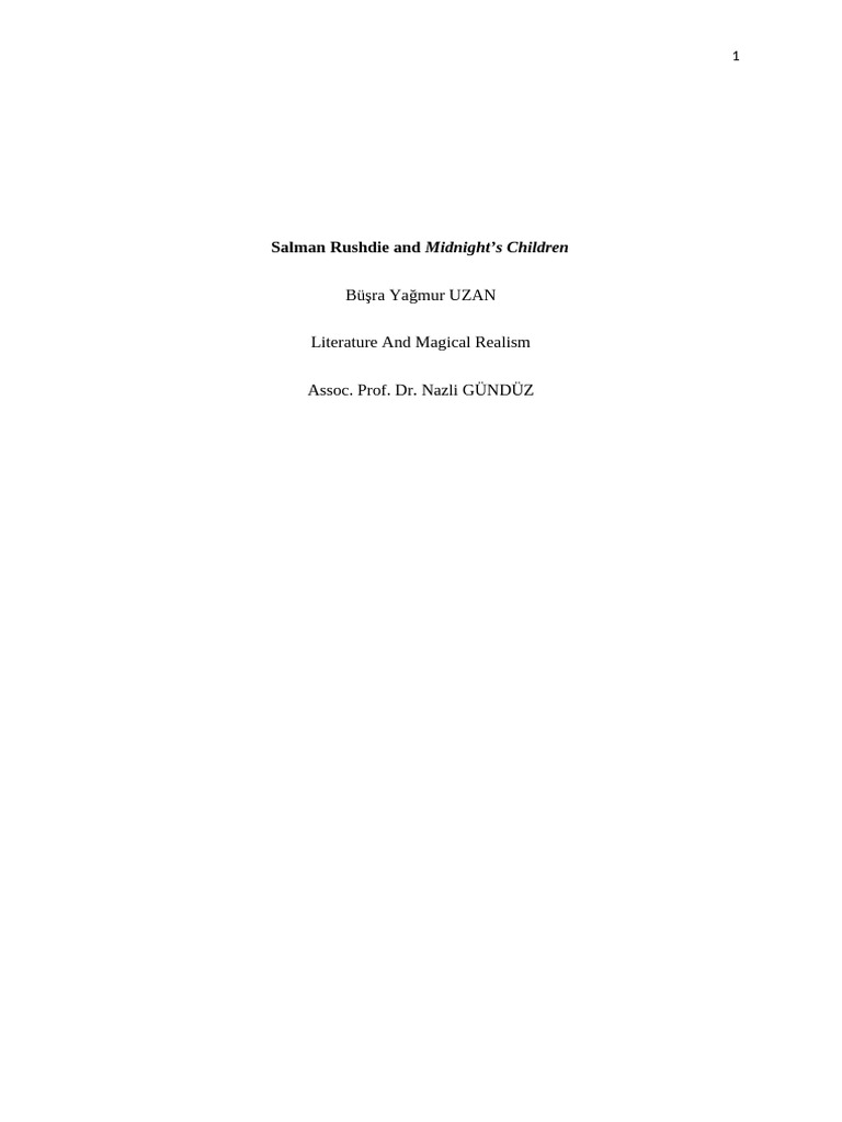 Salman Rushdie and Midnight's Children | PDF | Narrative