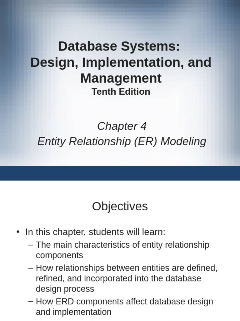 Chapter Four - Entity Relationship Model | PDF | Data Management | Computing