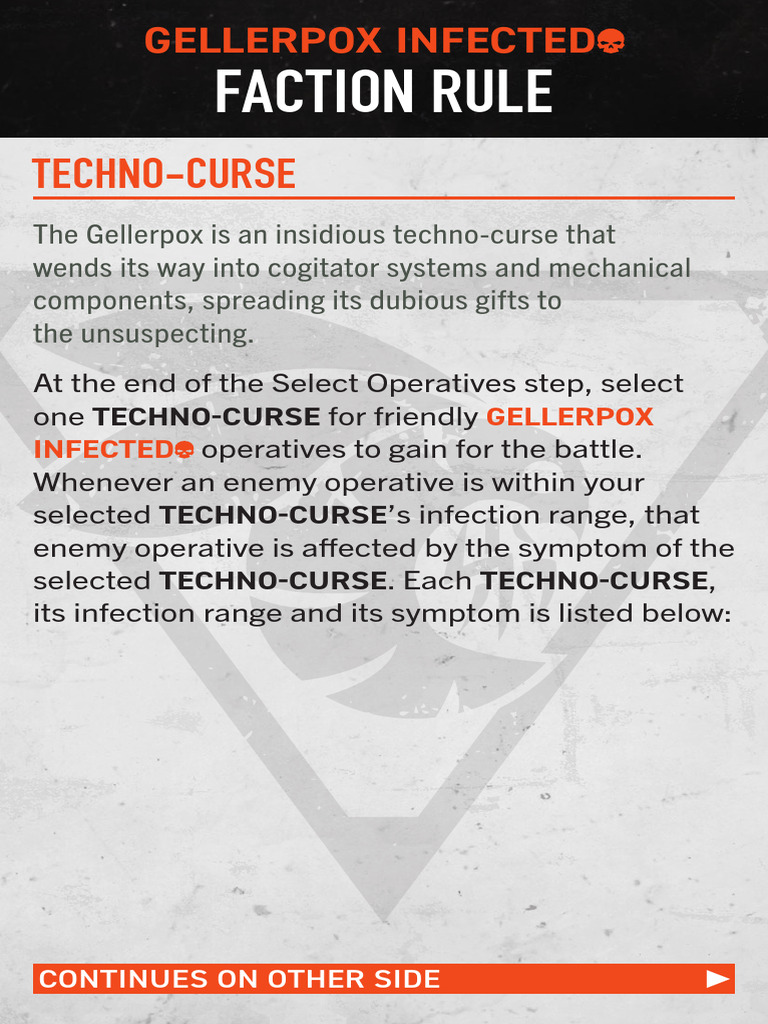 Gellerpox Infected - Faction Rules | PDF